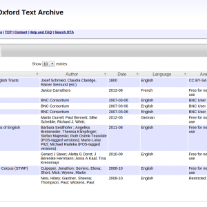 Oxford Text Archive | CLARIN-UK